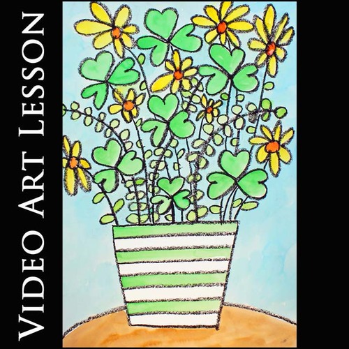 SHAMROCK FLOWER BOUQUET Art Activity | St. Patrick's Day EASY Drawing ...