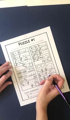 Rhythm Escape Room - Printable Music Review Game - Dotted Quarter Note ...