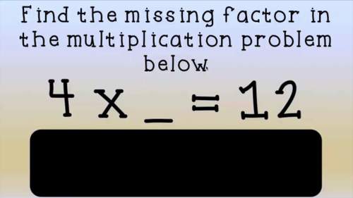 Missing Factors in Multiplication Problems Google Classroom™ Digital ...