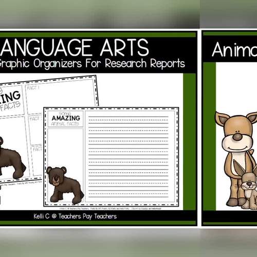 Animal Research Reports and Graphic Organizers for Mountain Animals by ...