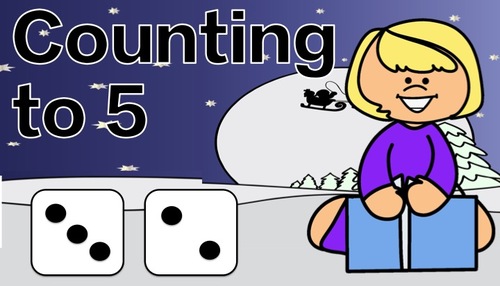 Christmas: Dice to 5 Subitizing: Math Brain Break by Move and Groove Math