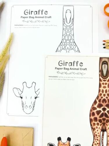 BUNDLE | Giraffe | Printable Paper Craft Templates | Giraffes | TPT