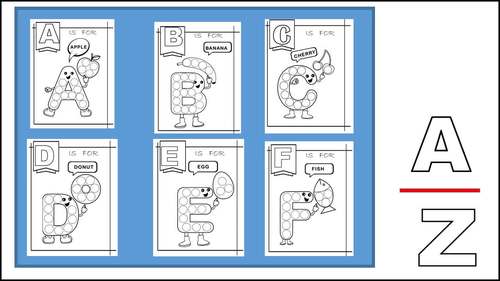 Alphabets Dot Markers Letter & Sound Recognition Printable and Google ...