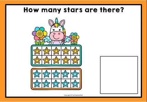 Teen Number PowerPoint Counting Ten Frames Unicorn by Tech Teacher Pto3