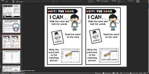 Editable Write the Room | Winter by Tally-O Creations | TPT