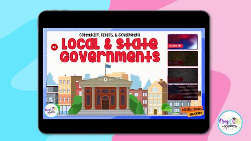 Local & State Governments Social Studies Digital Video Lesson by MagiCore