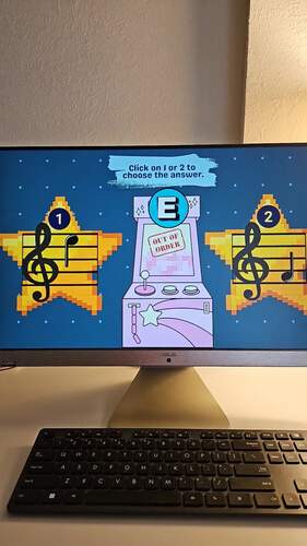 Arcade Game Treble Spaces Interactive Elementary Music Activity Game