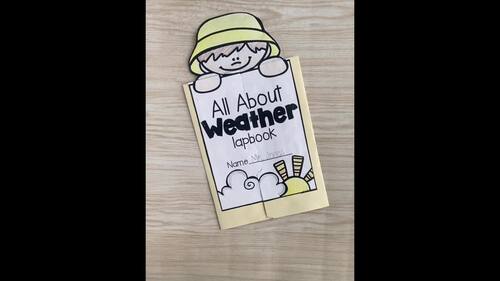 INTERACTIVE WEATHER SCIENCE LAPBOOK | TYPES OF WEATHER | KINDER AND ...