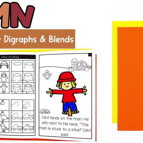 Fall Decodable Readers - Digraphs Blends Decode & Draw Books Science of ...
