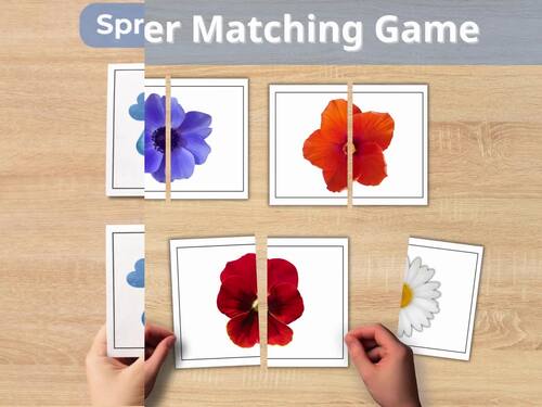 Spring Montessori Activities Bundle | Preschool Matching, Sorting & Math