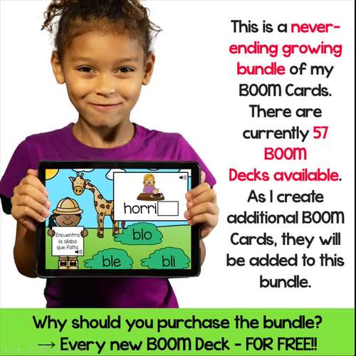 BOOM Cards in Spanish | Endless Bundle | Conciencia fonológica | TpT