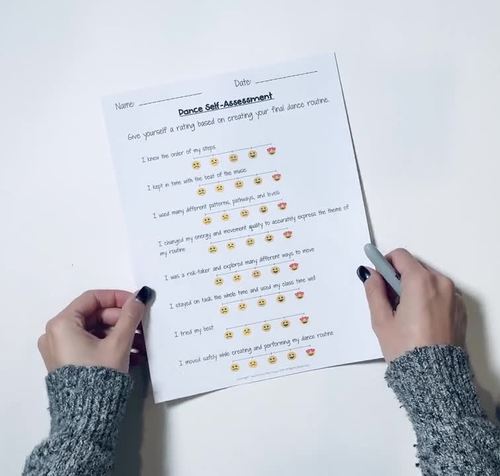 General Dance Rubric and Student Self-Assessment by Teach From The Stage