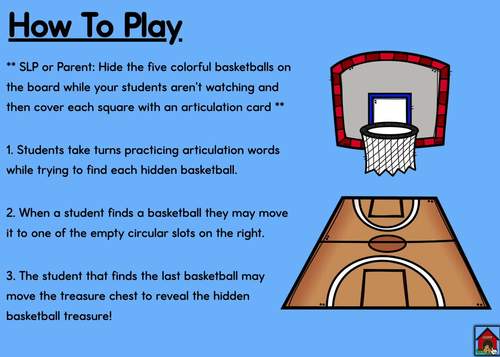 Digital Basketball Articulation Cariboo Game by Jennie's Speech Room