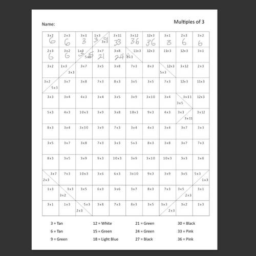 Halloween Math Hidden Pictures | Multiplication Fact Fluency Worksheets
