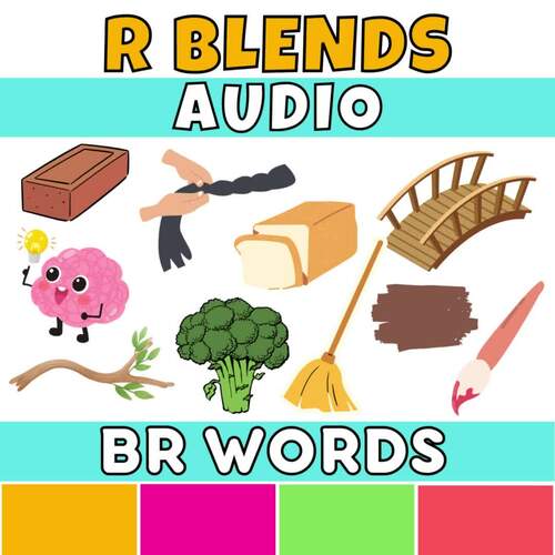 R Blends BR words Audio Clips digital resource by Teachers Resource Store