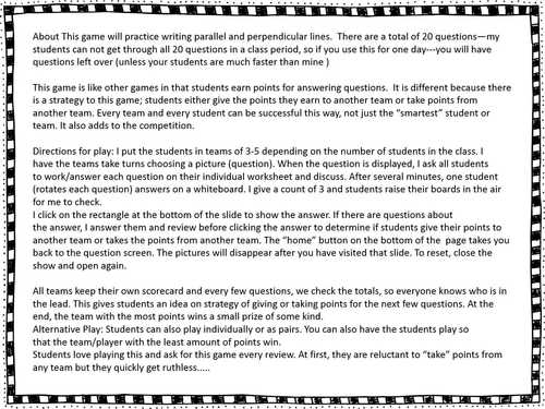 writing-parallel-and-perpendicular-equations-give-and-take-tpt
