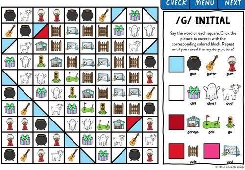 k g & ng Color By Speech Articulation Game Winter Boom™ Card, PPT ...