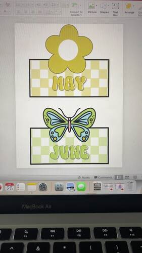 Groovy Birthday Display Chart | rainbow retro checker by Katie Madrid