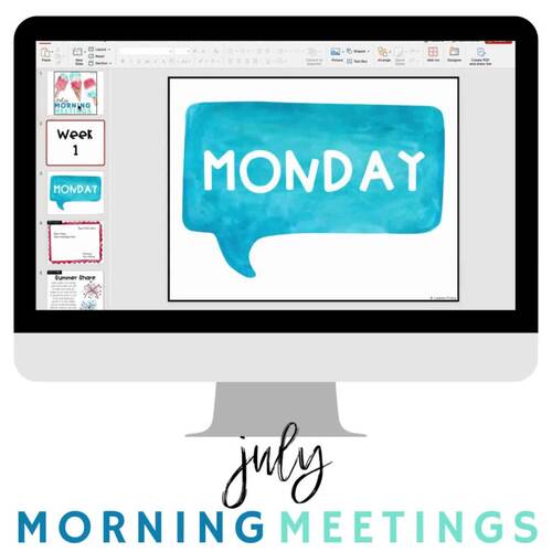 July Morning Meetings and Summer School Morning Meetings by Leanne Prince