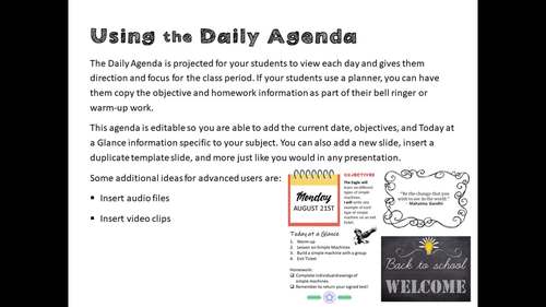 Daily Agenda Google Slides Template Set 1 | Distance Learning | TpT