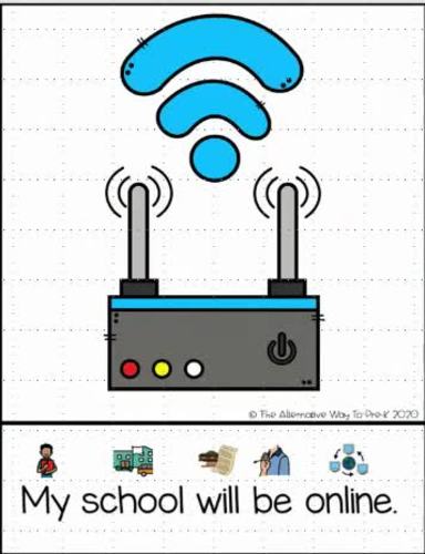 Distance Learning Online New School or Class Social Story | TPT