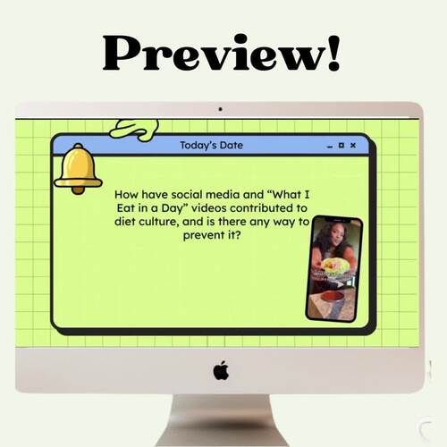 Nutrition Bell Ringers for TEENS | Editable Slides with MEMES | Health ...