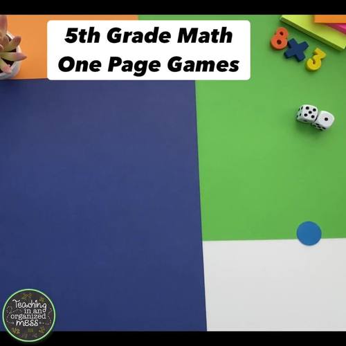 5th Grade Math Games-Low Prep Game to Review 5th Grade Math | TPT