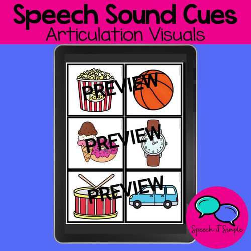 Speech Sound Visual Cue Cards - Consonants - Articulation - Phonology ...