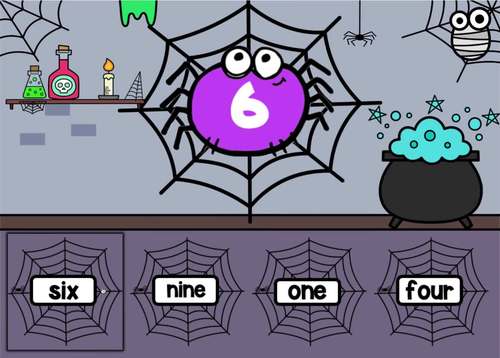 Number Words Halloween Boom Cards by Stop and Smell the Crayons | TPT