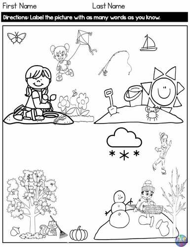 Seasons ACCESS WIDA ESL Writing by ELL Connections | TPT