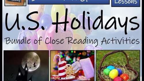 Holidays of the United States Close Reading Bundle | 3rd Grade & 4th Grade