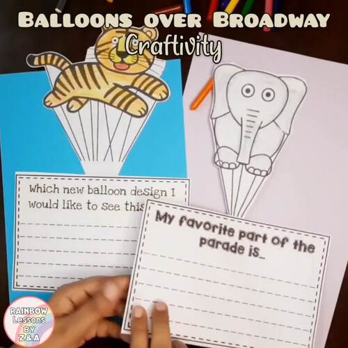 Balloons Over Broadway Craft and Writing Activity | Thanksgiving ...