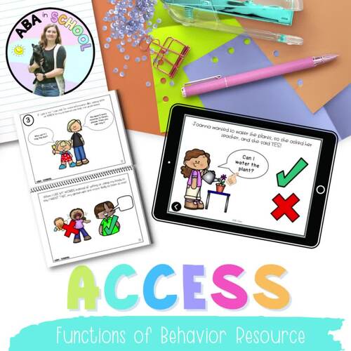 ACCESS Function Behavior - Social Emotional Learning Activity - Social ...