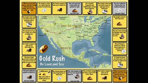 The California Gold Rush - Westward Expansion Board Game #11 (Social ...