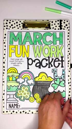 March Early Finisher Packet | No Prep Printables | TPT