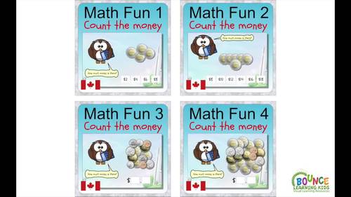 Math Fun 4: Count the money CAN coins (BOOM distance learning counting ...