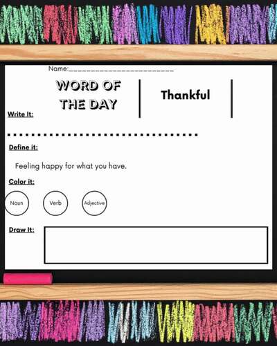 Word of the Day – Gratitude Edition | SEL & Vocabulary | Daily Morning ...