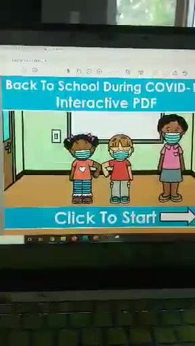 Back To School During COVID-19 Distance Learning Interactive PDFs