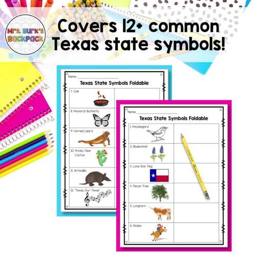 Texas Symbols & Landmarks Research Project, Games, & Activities BUNDLE!