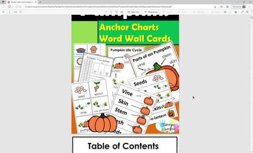 Pumpkins: Life Cycle, Parts, Anchor Charts, Word Wall + Surveys {Pumpkin}