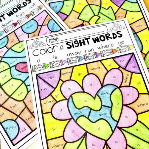Earth Day Activities Color by Sight Words Pre-Primer Set 2 | Sight Word ...