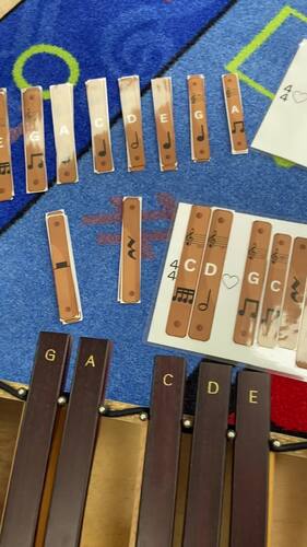 Xylophone Melody Compositions Center by Ms Mattinglys Music Class