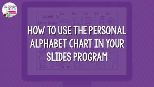 Personal Alphabet Book and Alphabet Chart | Letters and letter sounds