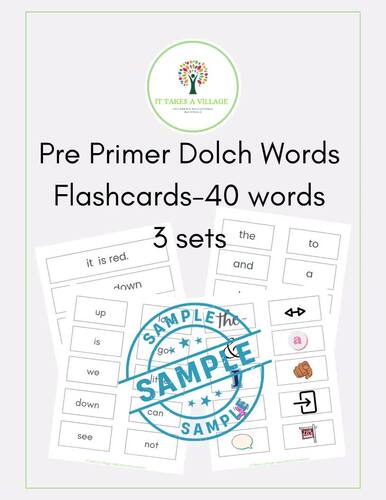 Dolch Words BUNDLE-pre-primer, primer, first and second grade word sets
