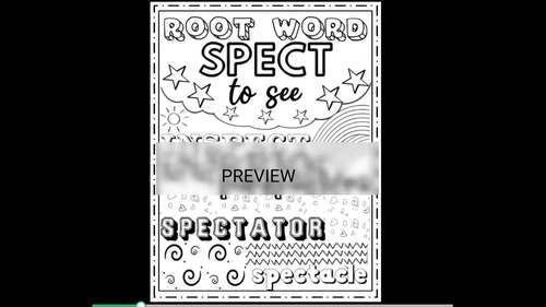 Word Parts Prefix Root Suffix Coloring Doodle Pages Volume 1 by ELA ...