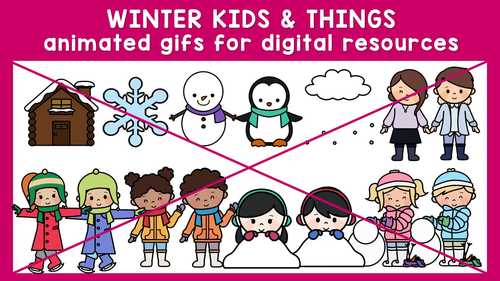 Winter Kids and Things Animated GIFs Seasonal GIF | TPT
