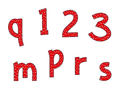 Printable Bright Spotty Red Alphabet Letters, Alphabet Letters, Wall ...