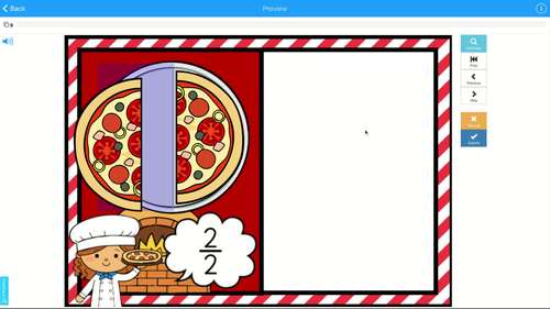 Pizza Fractions - Boom Cards - Distance Learning by Bethany Gardner