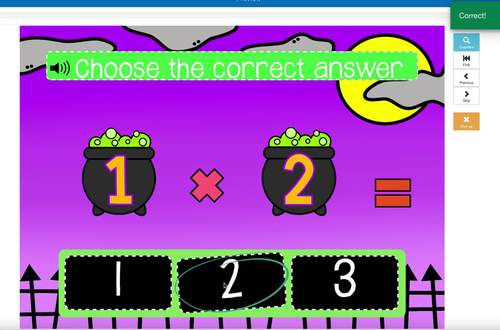 Halloween Multiplication Facts 0-10 Boom Cards™ Digital Task Cards