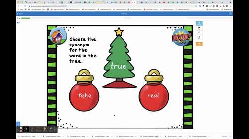 Christmas Synonyms BOOM™ Cards by Little Library of Learning | TPT